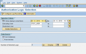 Authorization Trace In Bw Sap Security Pages